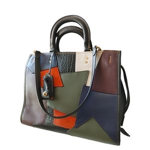 Coach | Bags | Coach 941 Rogue Patchwork Leather Suede Satchel Shoulder ...